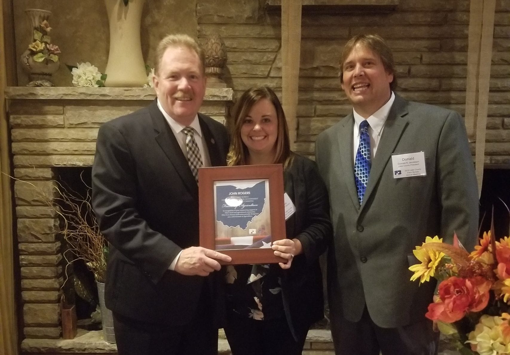 John Rogers recognized as a Friend of Agriculture - Ohio Farm Bureau
