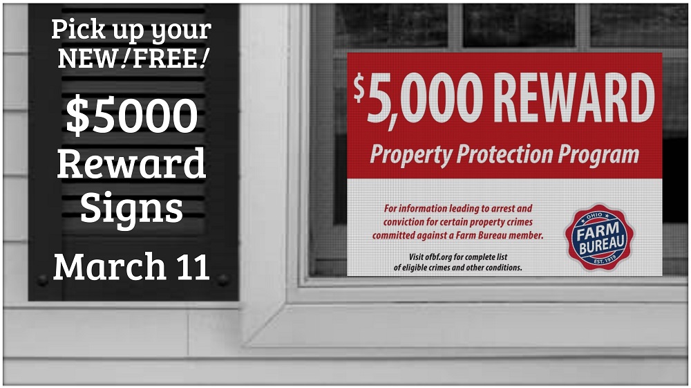 New $5000 Reward signs available - Ohio Farm Bureau