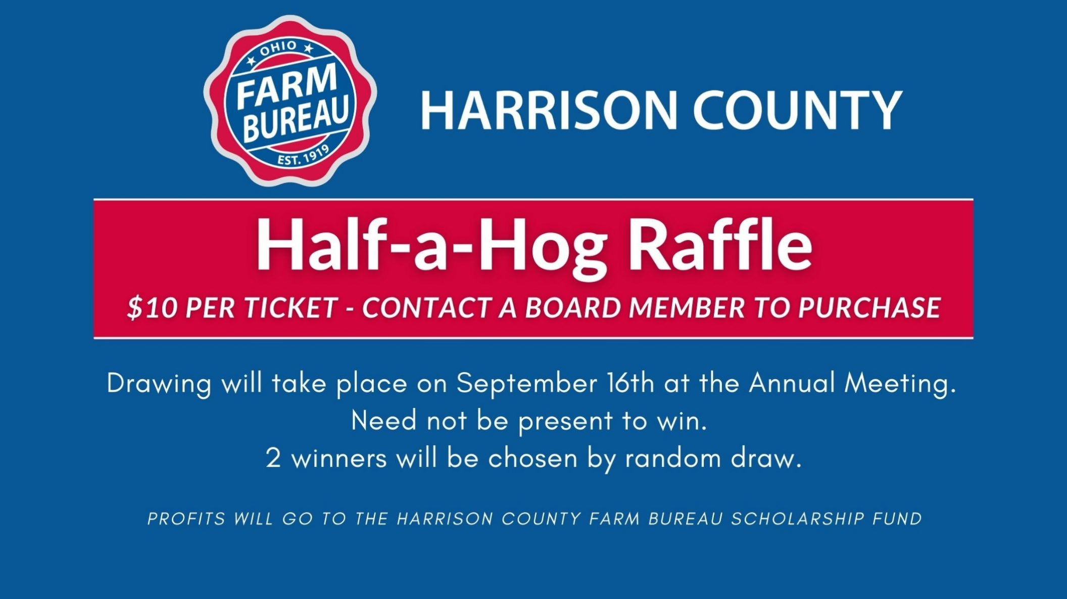 Half-A-Hog Raffle to benefit Harrison County Scholarship Fund - Ohio ...