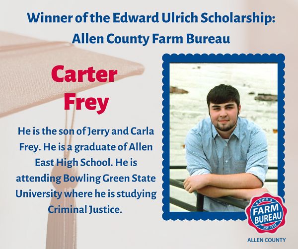 Allen County Farm Bureau Edward Ulrich Scholarship winners - Ohio Farm ...