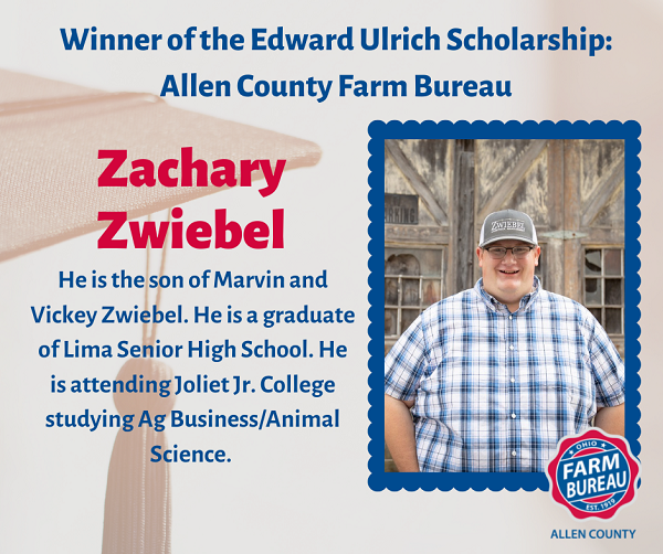 Allen County Farm Bureau Edward Ulrich Scholarship winners - Ohio Farm ...