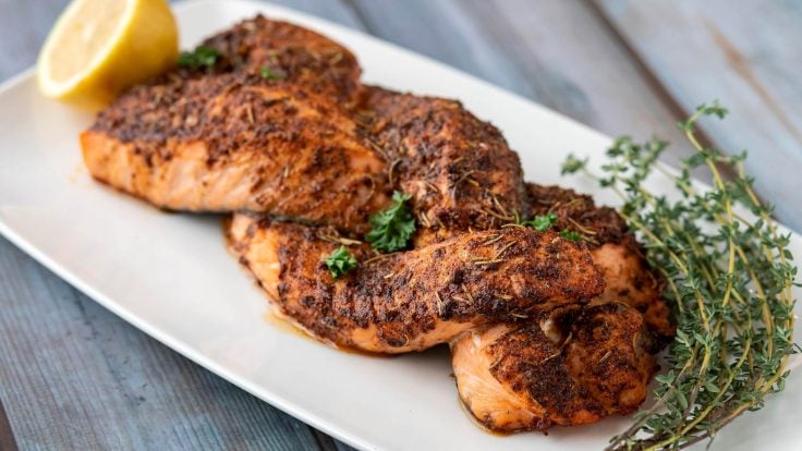 Our Ohio Recipe: Cajun garlic butter braided salmon