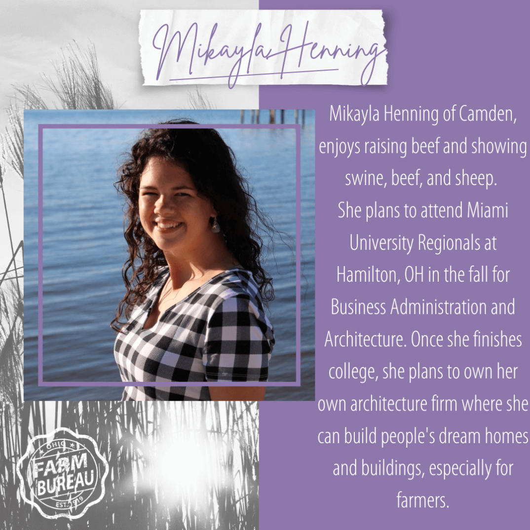 2023 Preble County Scholarship Recipients - Ohio Farm Bureau