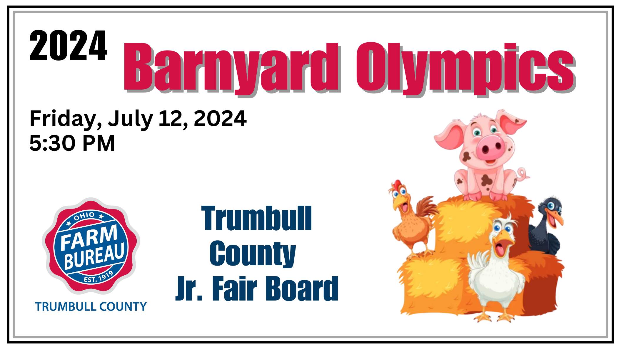 Trumbull County Barnyard Olympics at the County Fair - Ohio Farm Bureau